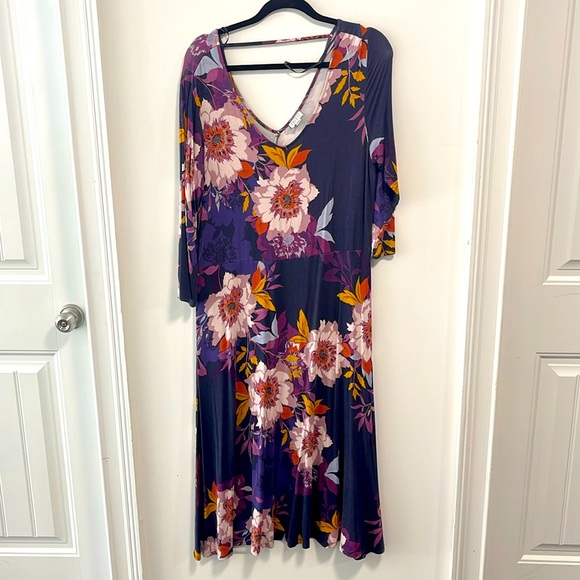 Spense | Dresses | Spense Purple Floral Maxi Dress | Poshmark